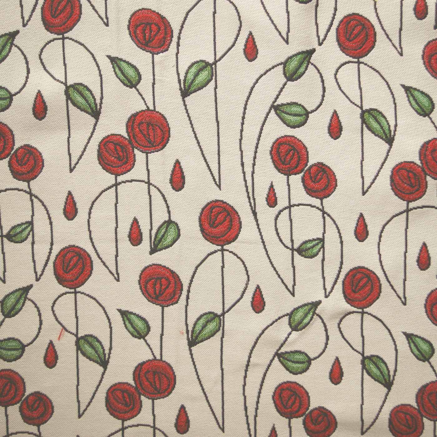 Charles Rennie Mackintosh curtain upholstery fabric.