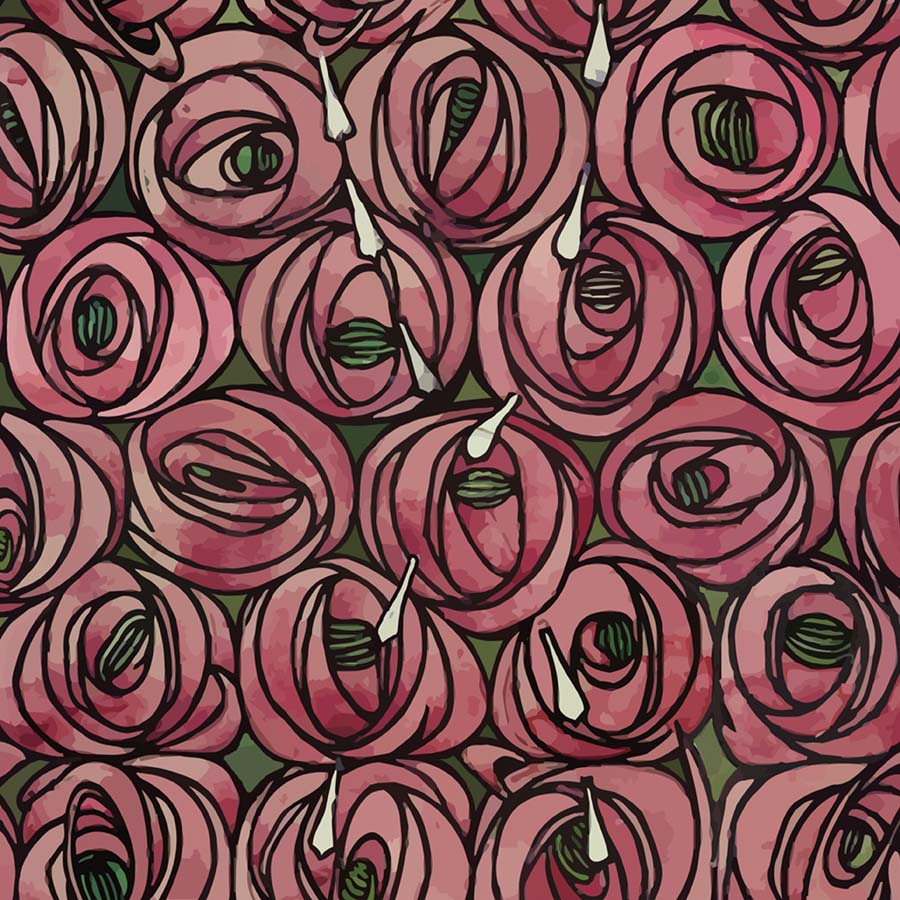 Curtain and Upholstery Fabric | Charles Rennie Mackintosh Large ...