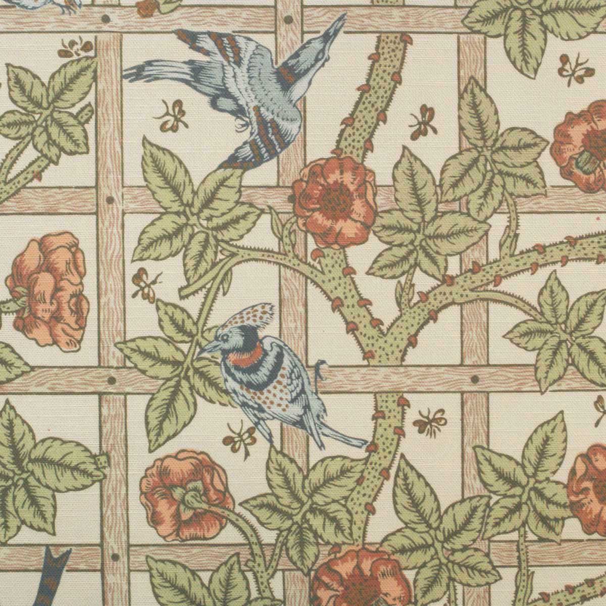 William Morris Compton Tapestry Weave Cotton Linen Print Curtain ...