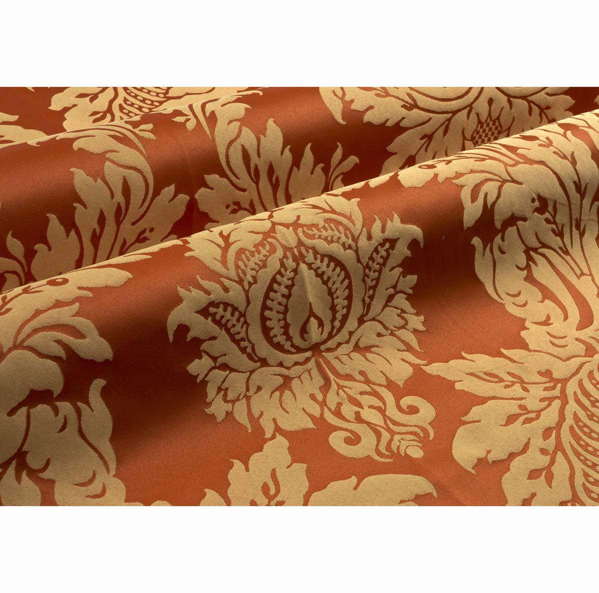 Elegant Patterned Red Damask Curtain and Upholstery Fabric | Raphael ...